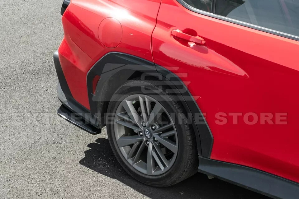Pair Glossy BLACK Apron Lips For 22-Up Subaru WRX CS Style Rear Bumper ...