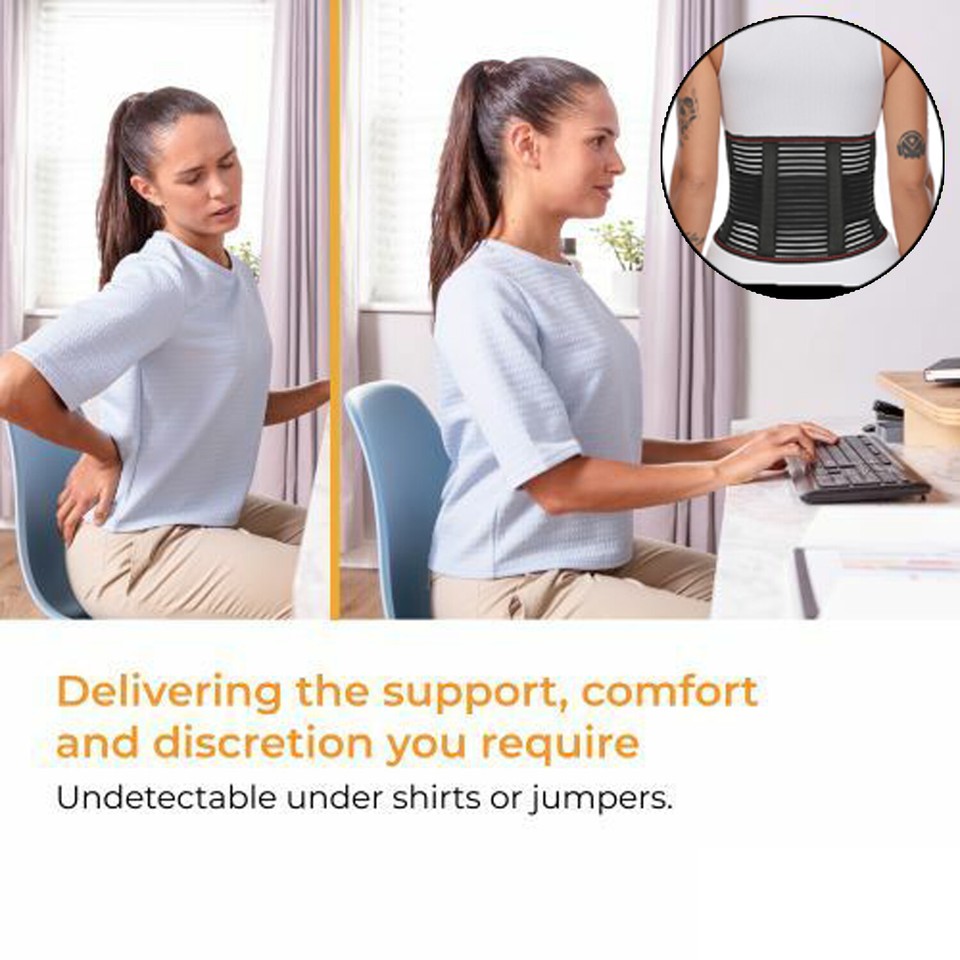 Lower Back Support Brace Lumbar Waist Belt Pain Relief Double Pull Men ...