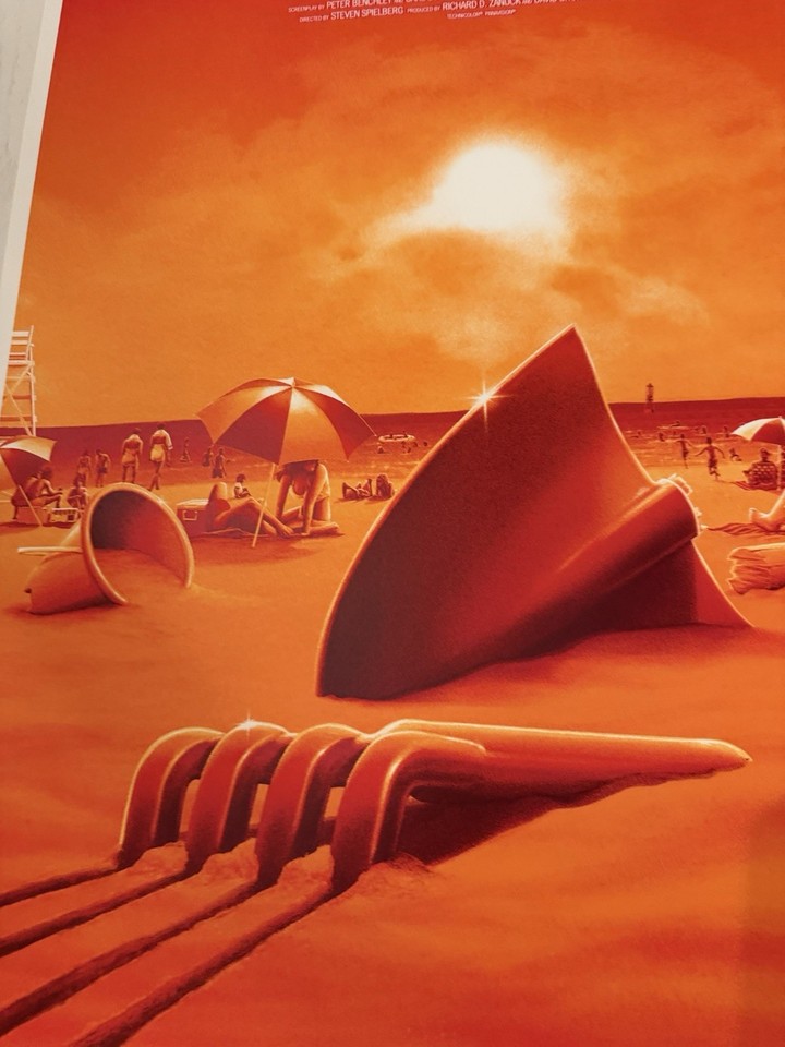 JAWS 50th Anniversary Print Poster by Matt Ryan Tobin Shark Bigger Boat Beach | eBay