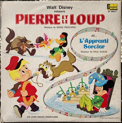33t Walt Disney - Pierre et le loup / L'apprenti Sorcier - Livre Disque ...