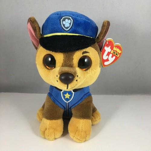 Ty Beanie Boos 6" Paw Patrol CHASE German Shepherd Plush Stuffed Animal ...