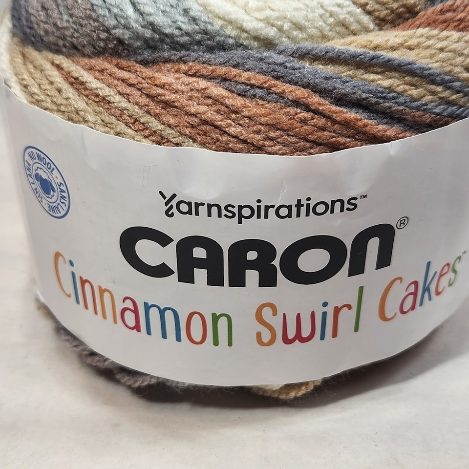 Yarnspirations Caron Cinnamon Swirl Cakes 8oz Yarn Skein OYSTER 33015 ...