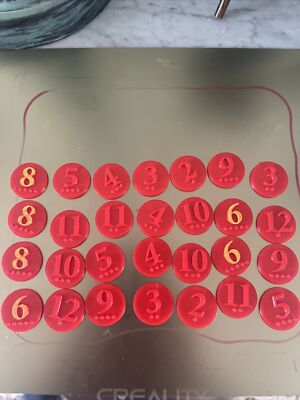 3D Replacement Number Tokens with Alphabet and Roll Chance Indicator ...