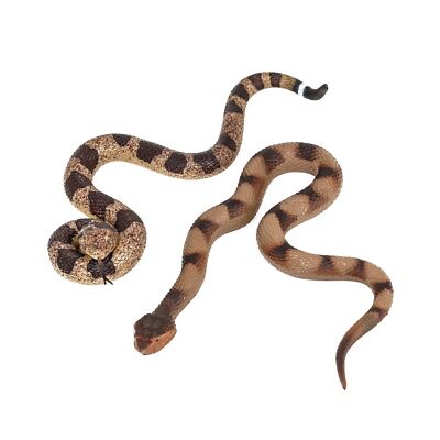 2Pcs Realistic Fake Snakes Toy Lifelike Rubber Rattlesnake Snake Scare ...