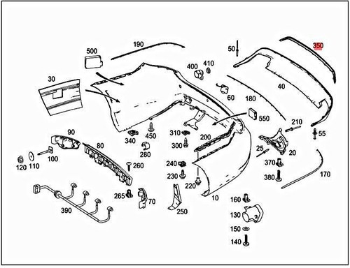 Genuine MERCEDES A207 C207 E-CLASS Convertible A207 Trim strip ...
