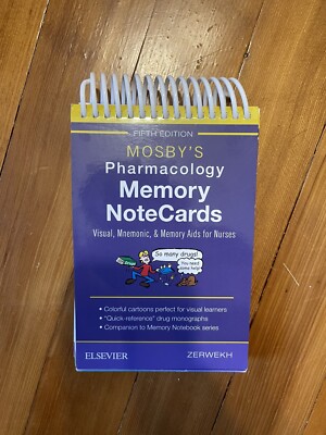 Mosby's Pharmacology Memory NoteCards: Visual, Mnemonic, and Memory ...