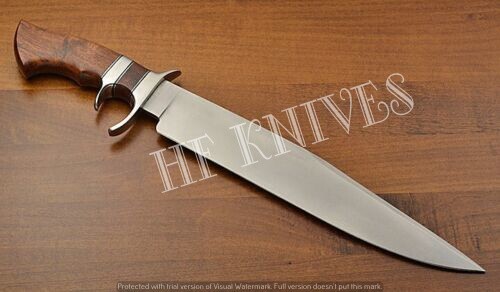 HF KNIVES 15" CUSTOM HANDMADE D2 STEEL SUB HILT LOVELESS STYLE HUNTING ...