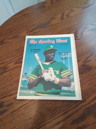 JUNE 10,1978-THE SPORTING NEWS-GARY ALEXANDER OF THE OAKLAND A's(MINT ...