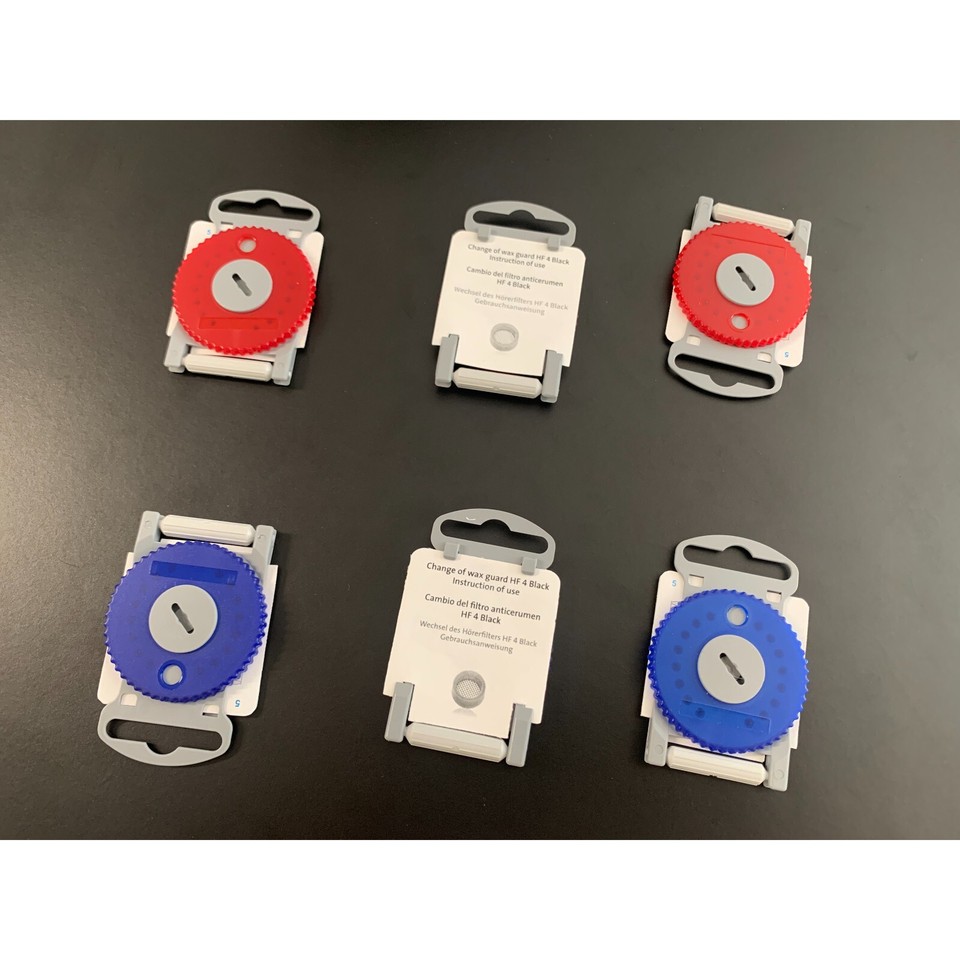 HF4 For Siemens Hearing Aid HF4 Blue Wax Guard Filter Earwax Guard One ...