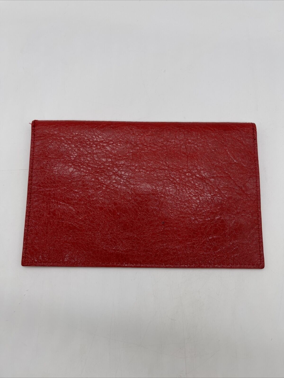 Graphic Image Pebbled Leather Envelope Wallet Red Sli… - Gem