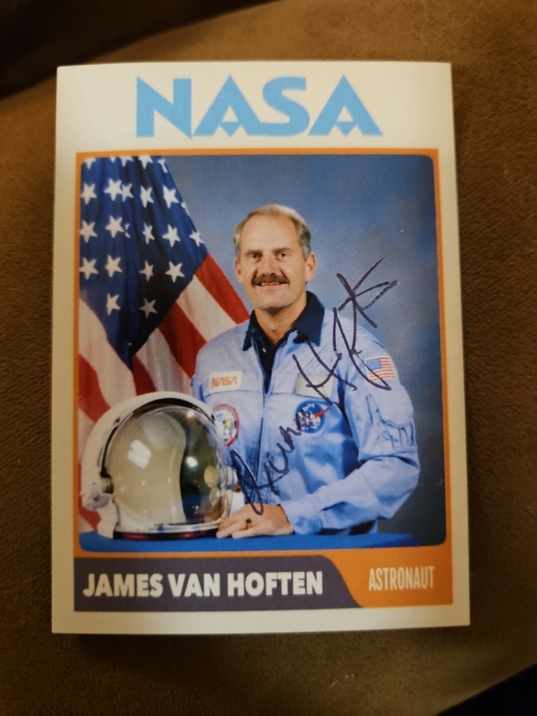 James Van Hoften Custom Signed Card - NASA Astronaut | eBay