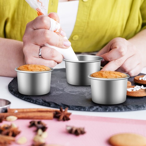 5 Pcs Round Mini Cake Pan Removable Bottom Molds Baking Supplies for ...