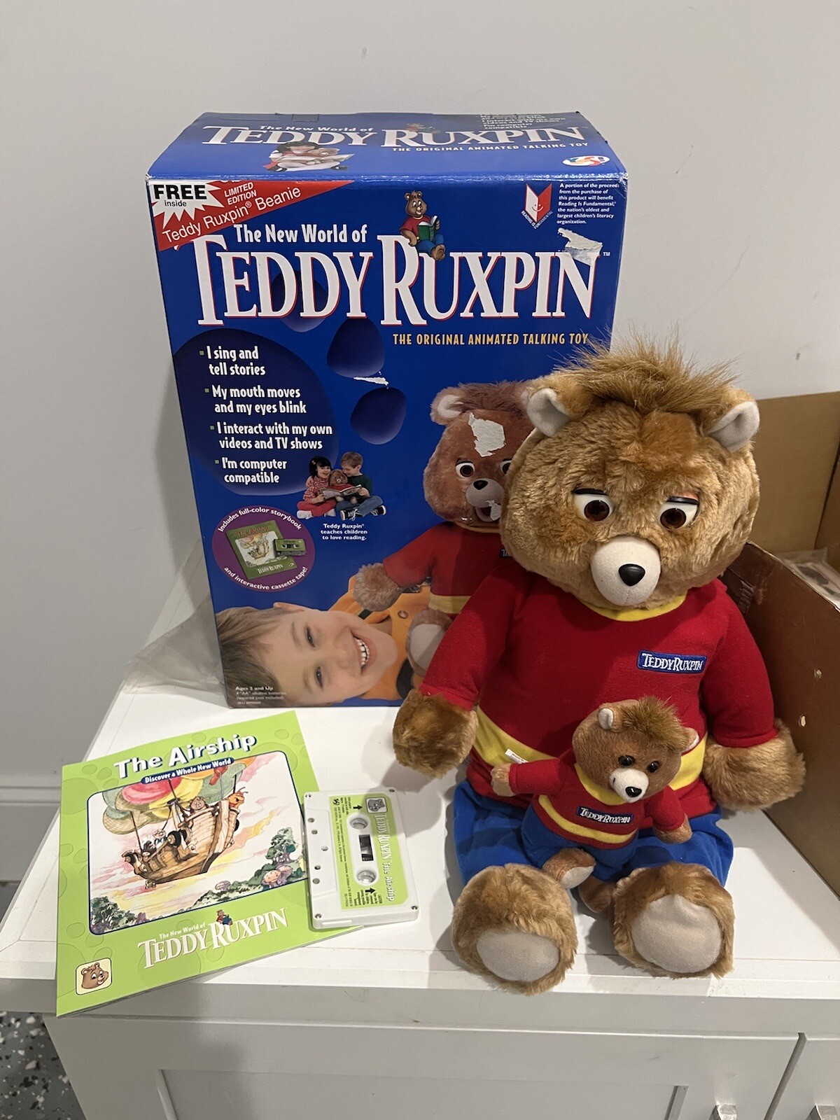 1998 The New World of Teddy Ruxpin Animated Bear Book Cassette Tape ...