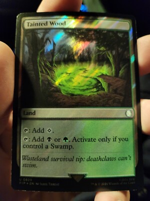 EXACT CARD PIC Tainted Wood Surge Foil Fallout 829 MTG Universes Beyond ...