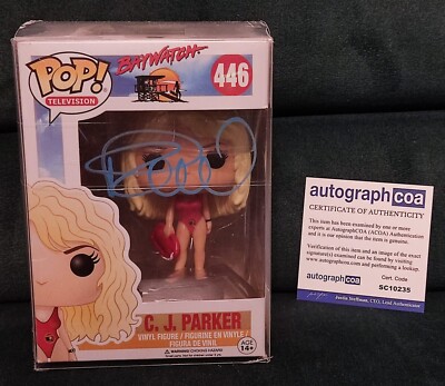 CJ PARKER SIGNED by Pamela Anderson - Baywatch FUNKO POP LP FIGURE #446 ...