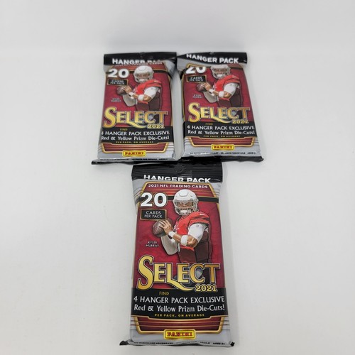 Lot of (3) 2021 Select NFL Football Hanger Packs Red & Yellow Prizm ...