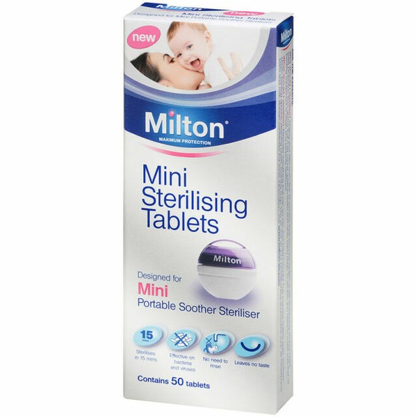 Milton 50 Mini Sterilising Tablets - White for sale online | eBay