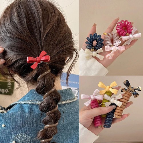 DIY Telephone Line Hair Ties Elastic Hair Bundle Cute Straight Hair Tie ...