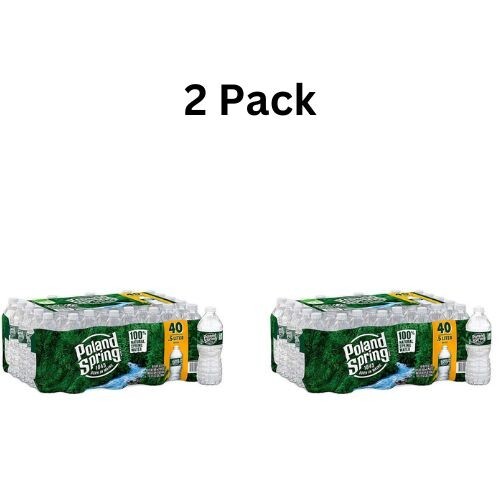 2 Pack Poland Spring 100% Natural Spring Water (16.9 fl. oz., 40 pk ...