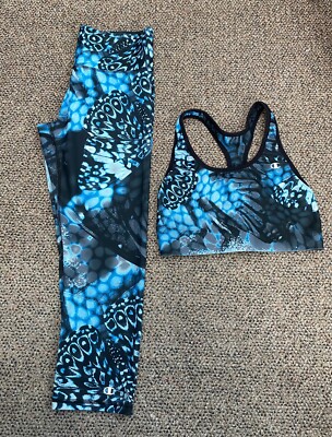 Ladies Exercise Outfit by Champion Activewear ~ Size S Blue/Gray | eBay