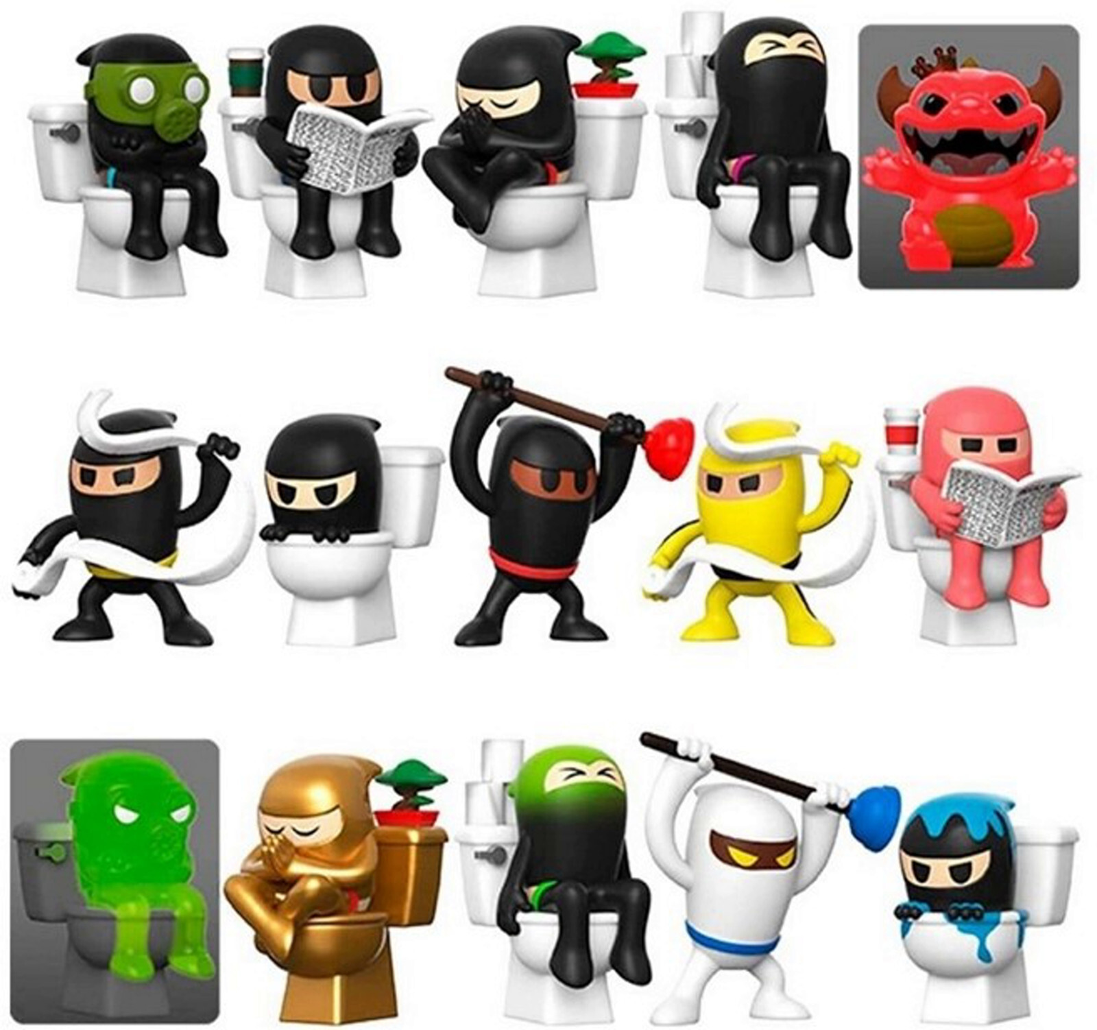 Funko Paka Paka Toilet Ninja Minis Figuren Blindbag Box Kugel 2 Stück ...