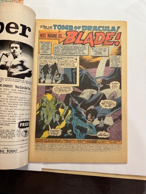 TOMB OF DRACULA #10 FIRST APPEARANCE OF BLADE VAMPIRE SLAYER Fine or ...