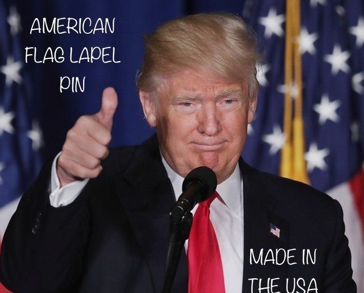 AMERICAN FLAG LAPEL PIN *MADE IN AMERICA* TRUMP USA PATRIOTIC | eBay