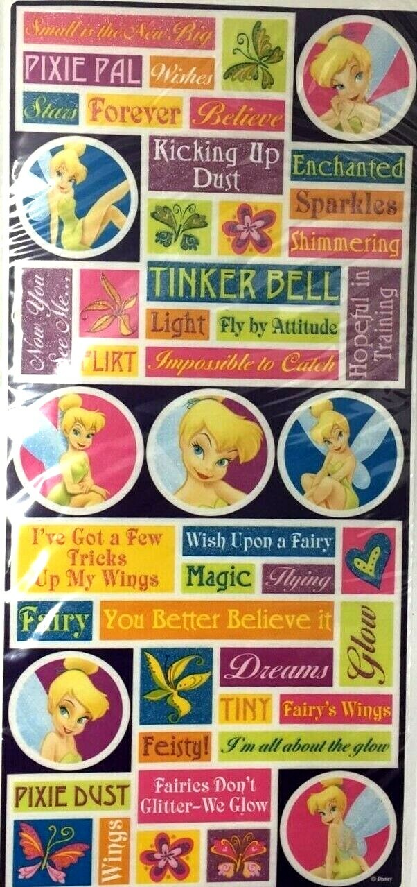 DISNEY Tinkerbell Tinker Bell Fairy Pixie Words Phrases Wish Sandylion ...