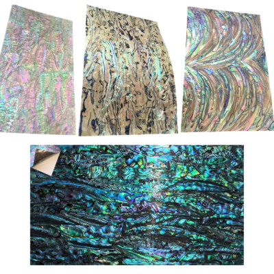 4 Kinds Abalone Shell Veneer Sheet Adhesive Sticker Flexible Bendable ...