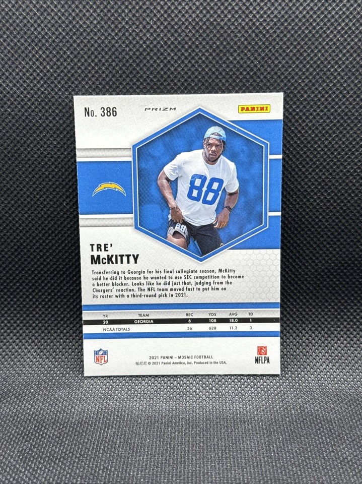 2021 Panini Mosaic TRE' McKITTY #386 RC Reactive Blue PRIZM Parallel ...