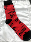 Men's Mid-calf Biohazard Red Casual Dress Socks Funny Novelty RARE Shoe ...