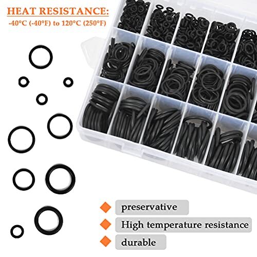Metric Nitrile Rubber O Rings Assortment Kit, 24Size, 1200Pcs ...