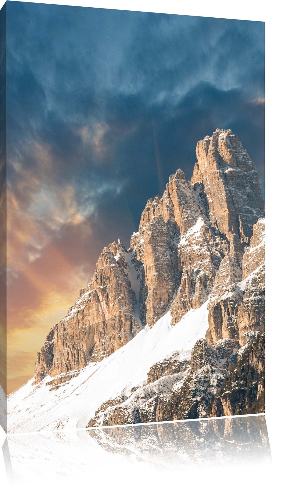 Majestätische Bergkette im Sonnenlicht Leinwandbild Wanddeko Kunstdruck ...