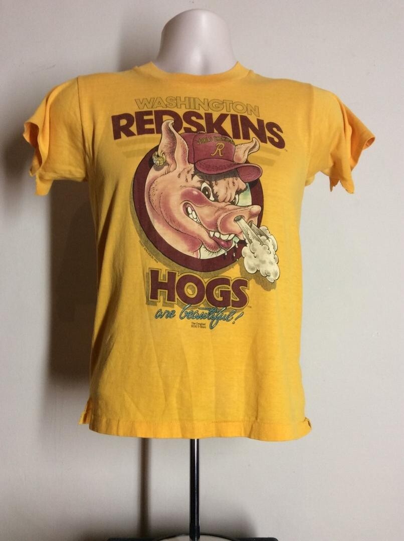 Vtg 1983 Washington Redskins Hogs Gold T-Shirt short sleeve tee NH11729 ...