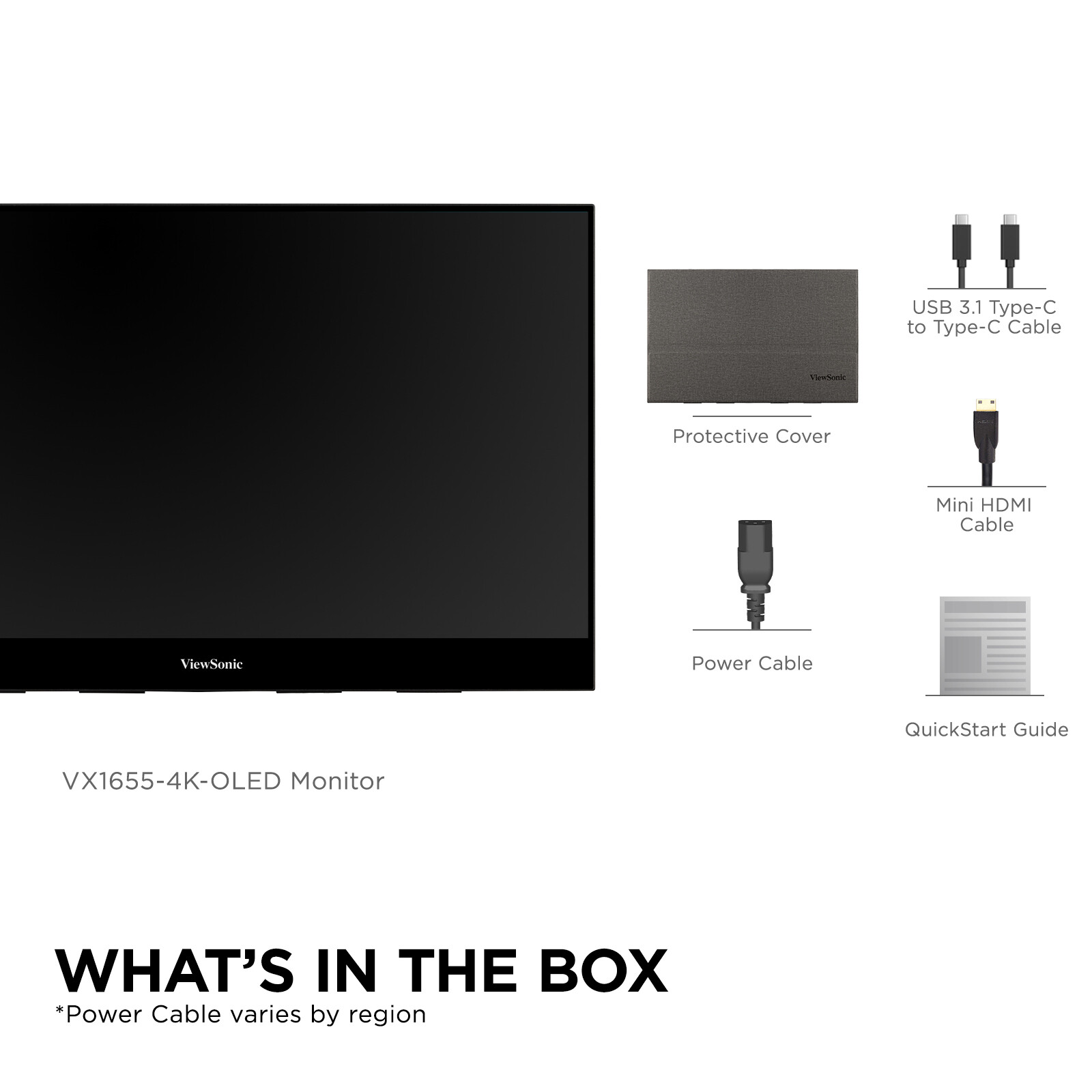 ViewSonic 15.6" UHD Portable OLED Monitor VX1655-4K-OLED (CR) | eBay