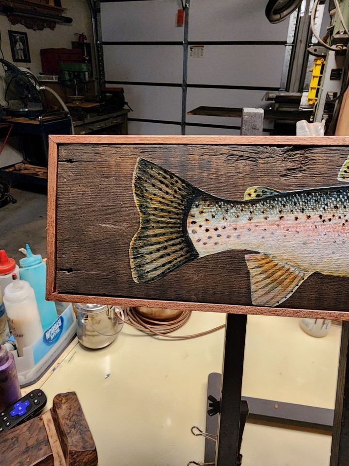 Native fish art / by artist Bryce Lund art / Wild Rainbow Trout | eBay