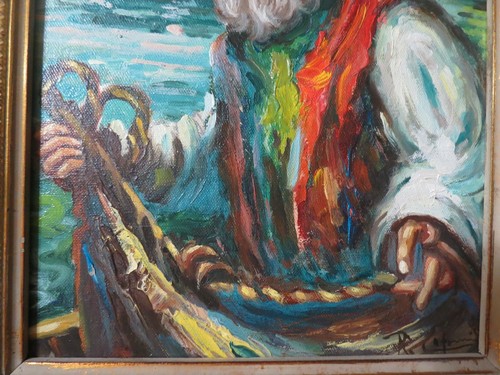 Rare Oil on Canvas Painting of Man by Remo Capone 20th Century | eBay