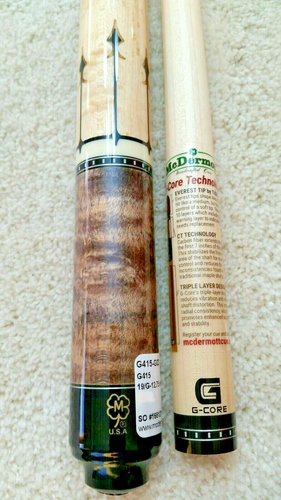 IN STOCK, McDermott G415 Wrapless Pool Cue w/ G-Core Shaft, FREE HARD ...