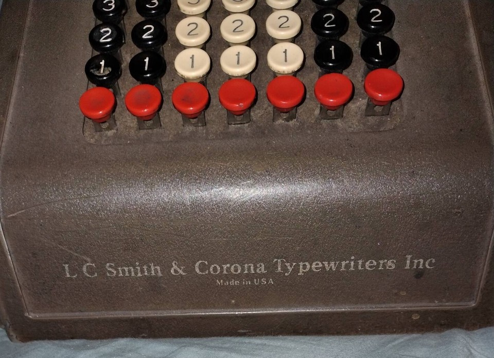 LC Smith & Corona Typewriter Inc Vintage Antique Calculator Adding ...