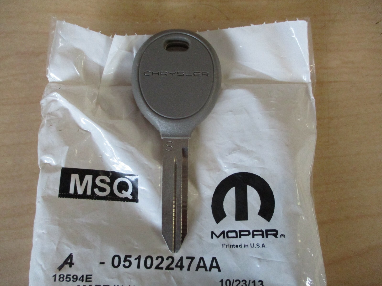 MoPar Key Blank - NOS - '04-'10 Chrysler - P/N 5102247AA | eBay