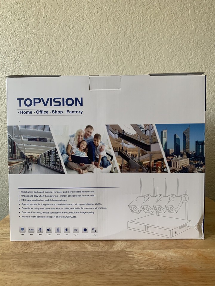New TOPVISION 4pcs Security Wired Camera System with Night Vision | eBay