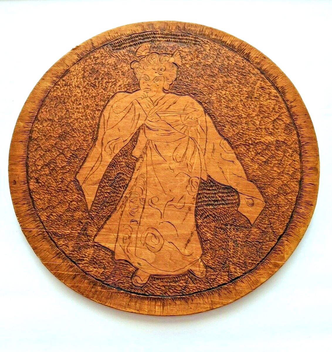 Flemish Folk Art Flemish Folk Art Pyrography Picture Frame Cherry