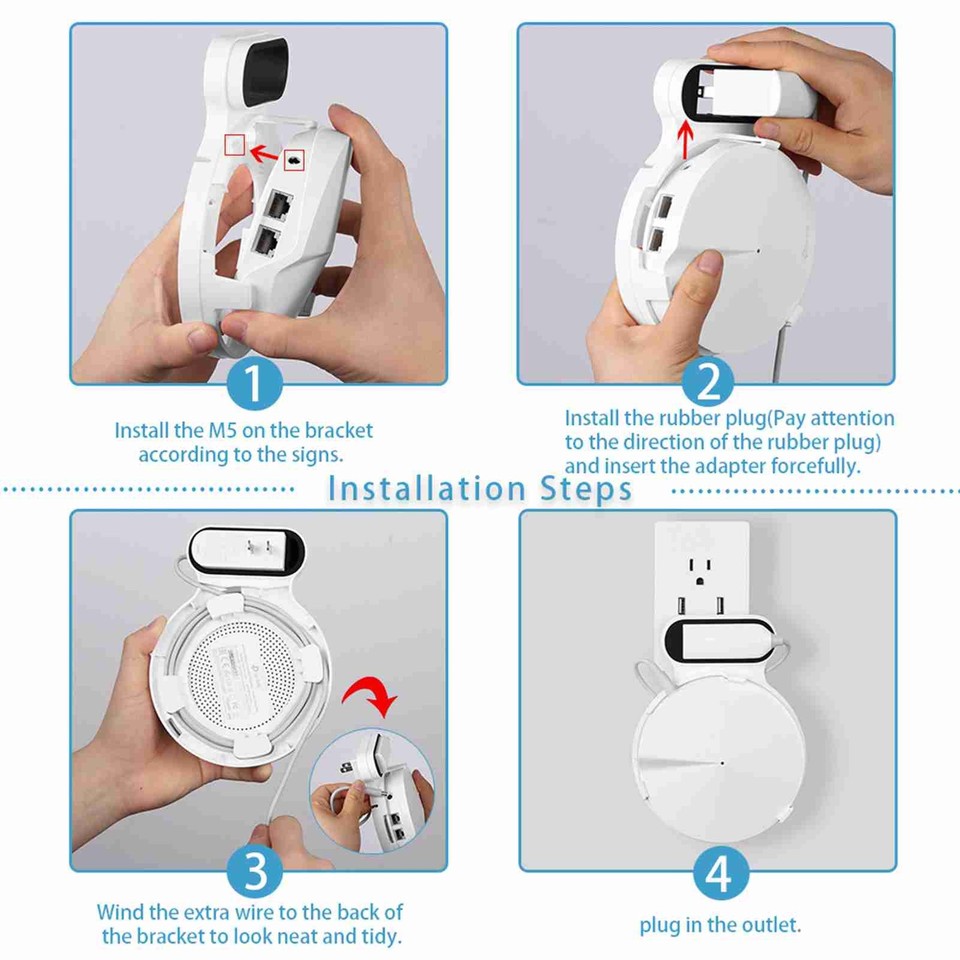 .Wall Mount Router Bracket Plastic WIFI Router Outlet Holder For Deco ...