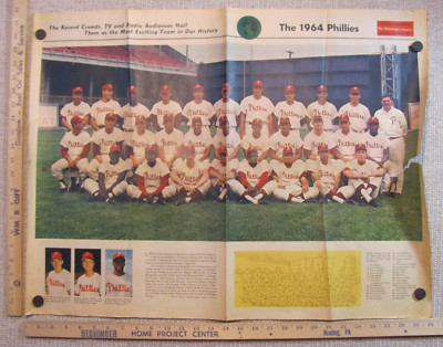 1964 Phillies Poster Philadelphia Inquirer Insert Callison Allen Rare ...