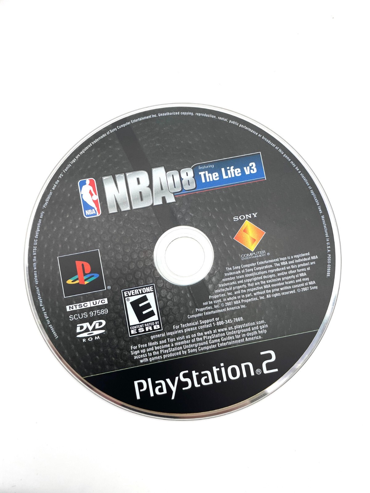 NBA 08: Featuring The Life V3 (PlayStation 2 PS2) - DISC ONLY, Tested ...