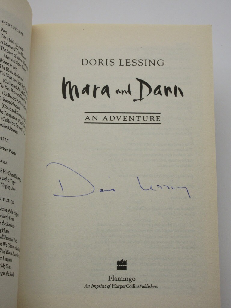Mara and Dann *SIGNED* DORIS LESSING 1999 Paperback Edition | eBay