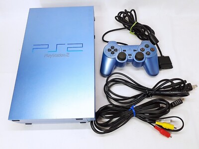 PS2 Aqua Blue Console Controller set Playstation2 NTSC-J Tested | eBay