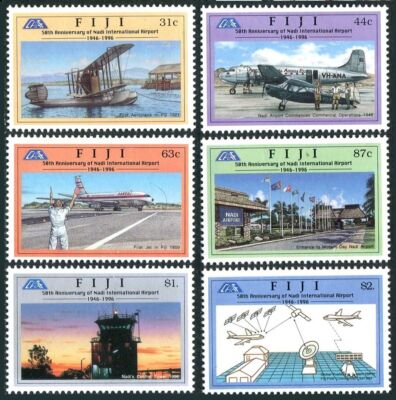 Fiji 776-781, MNH. Michel 785-790. Nadi Airport, 50th Ann. 1996 ...