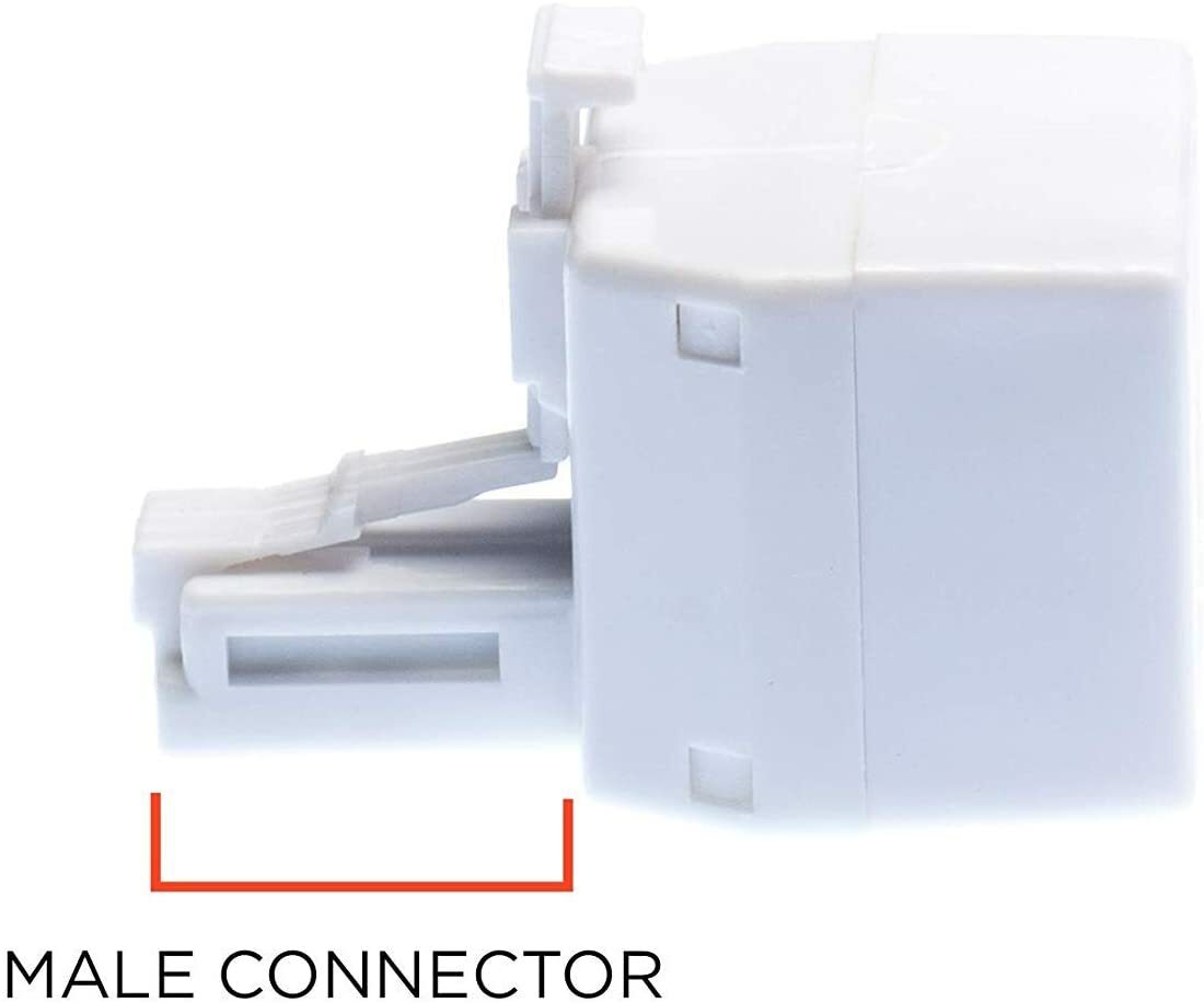 Duplex Modular Phone Wall Jack Adapter (WHITE) RJ11 - Splitter | One ...