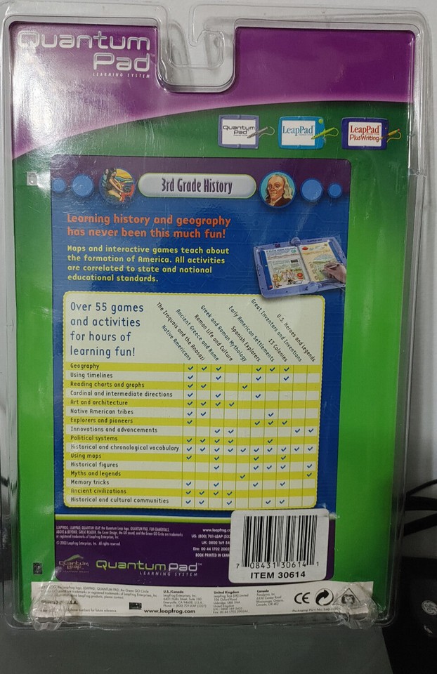 LEAPFROG QUANTUM PAD- 3rd GRADE HISTORY - NEW IN PACKAGE | eBay
